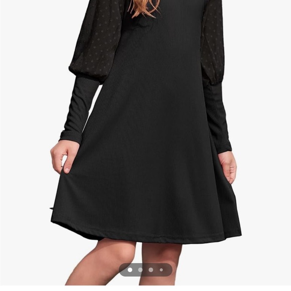 Arshiner | Dresses | Girls Arshiner Dobby Mesh Sleeve Dress | Poshmark